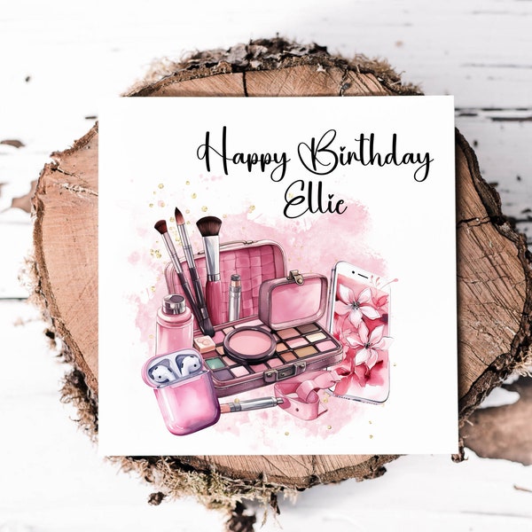 Make up Themed Birthday Cards - Etsy UK