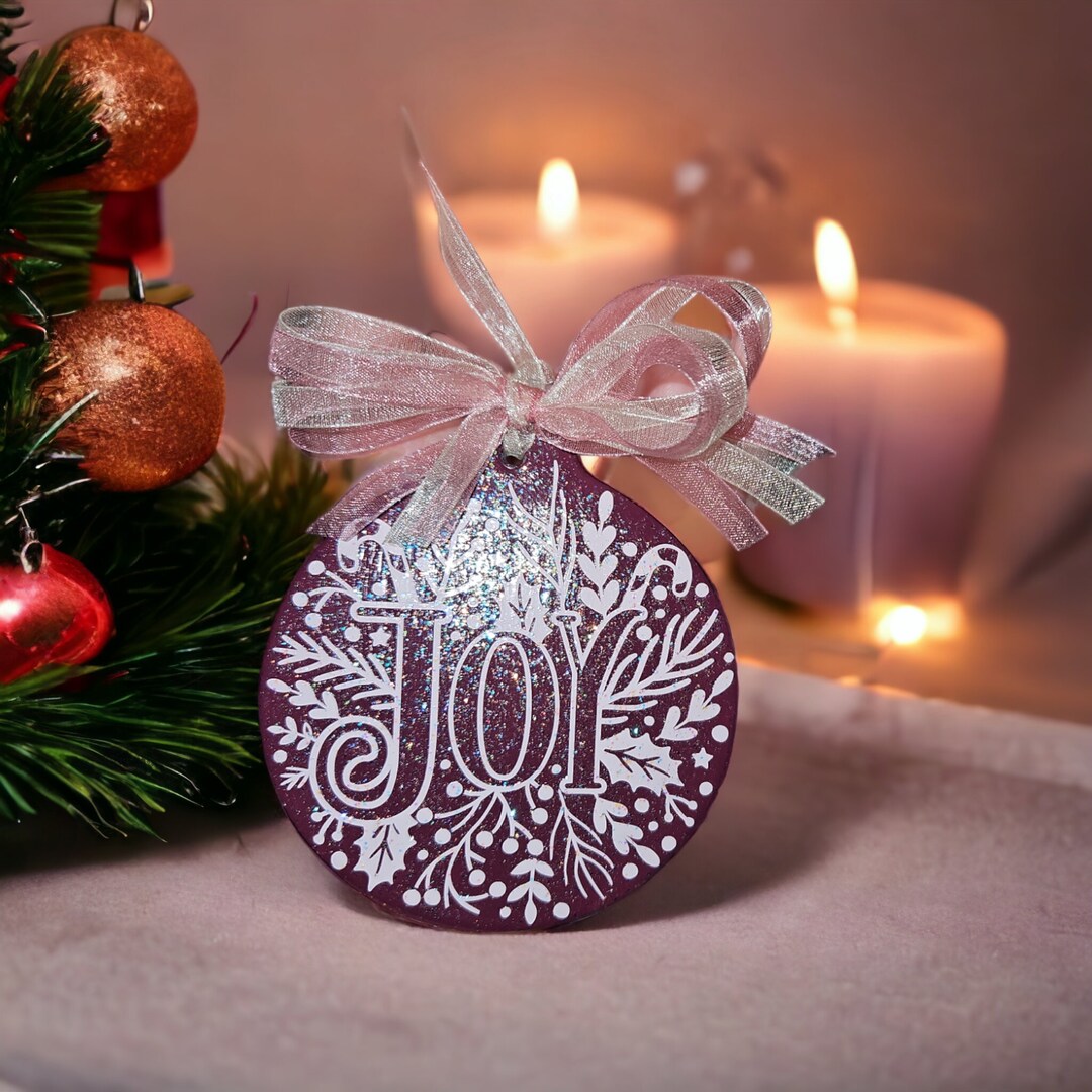 Ceramic Joy Ornament Joy Christmas Decor Tree Ornament - Etsy