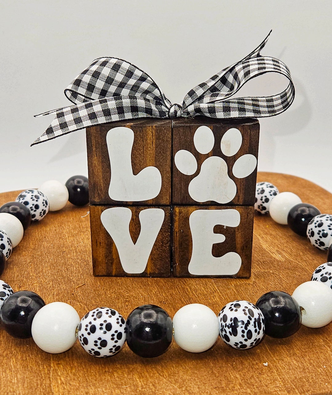 Love Dog Blocks for Dog Tier Tray, Dog Tiered Tray Decor, Wood Dog ...