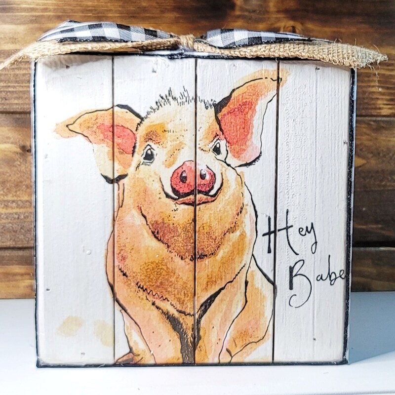 Wooden Pigs - Etsy