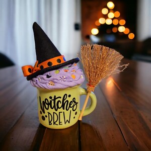 Witches Brew Mini Mug for Halloween Tier Tray, Halloween Decor, Tier ...