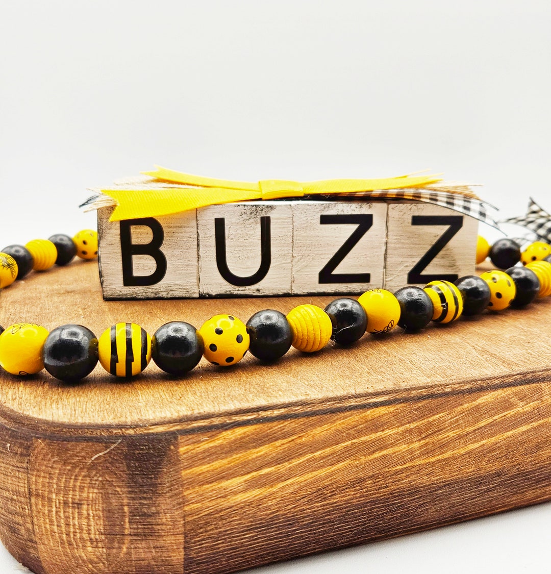 Buzz Blocks Bee Theme Tiered Tray Decor, Tiered Tray Filler, Bee Shelf ...