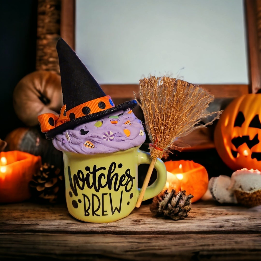 Witches Brew Mini Mug for Halloween Tier Tray, Halloween Decor, Tier ...