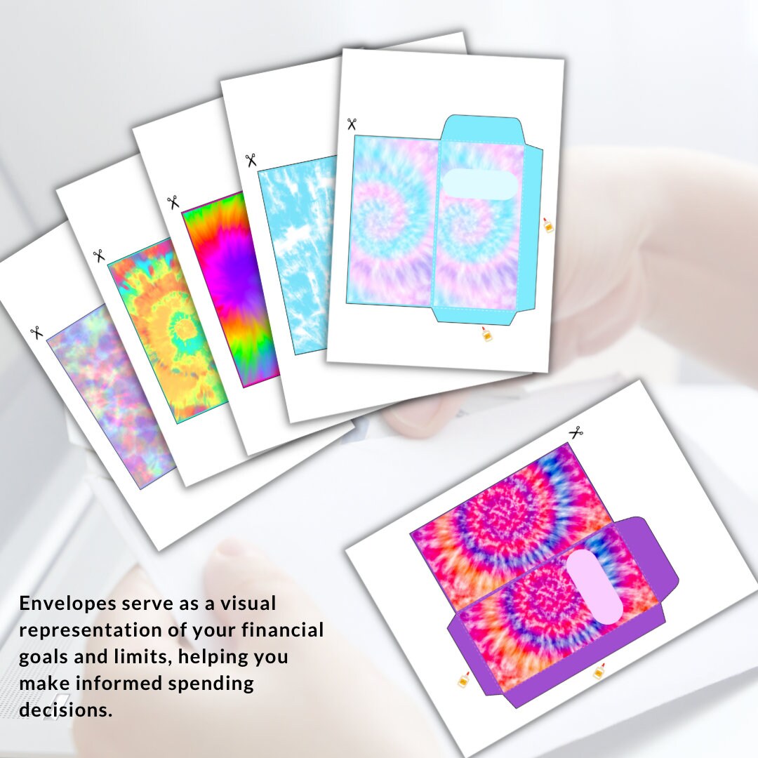 Cash Money Envelope Printable/ Tie Dye Designs / PDF / Instant - Etsy