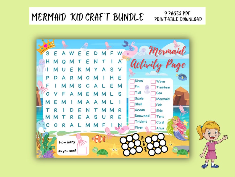 Mermaid Craft for Kids / Activities for Kids / Mermaid Coloring ...
