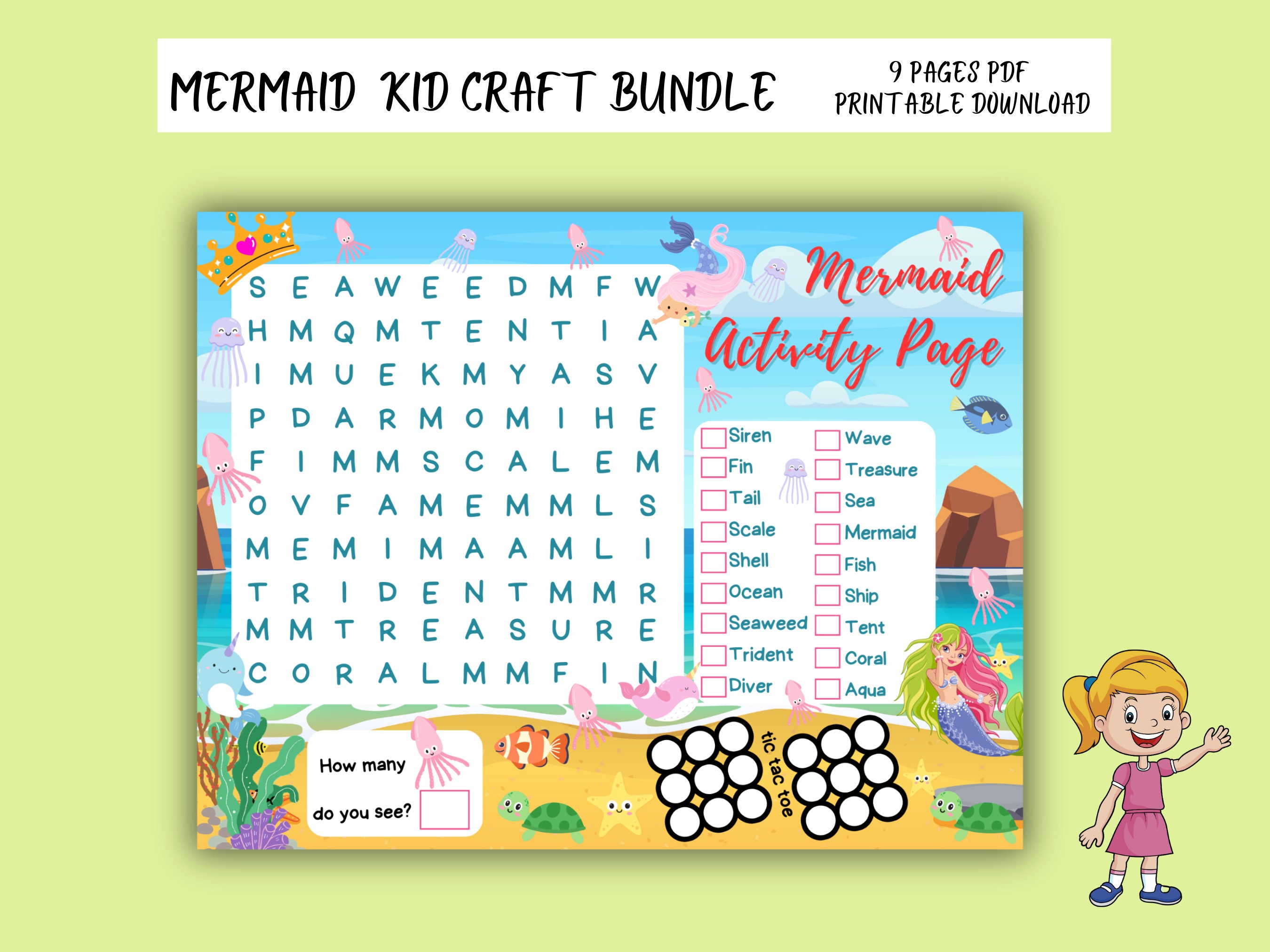 Mermaid Craft for Kids / Activities for Kids / Mermaid Coloring ...