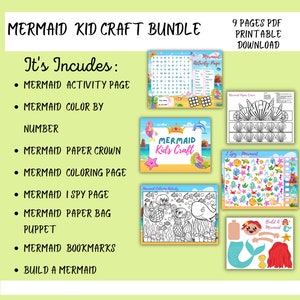 Mermaid Craft for Kids / Activities for Kids / Mermaid Coloring ...