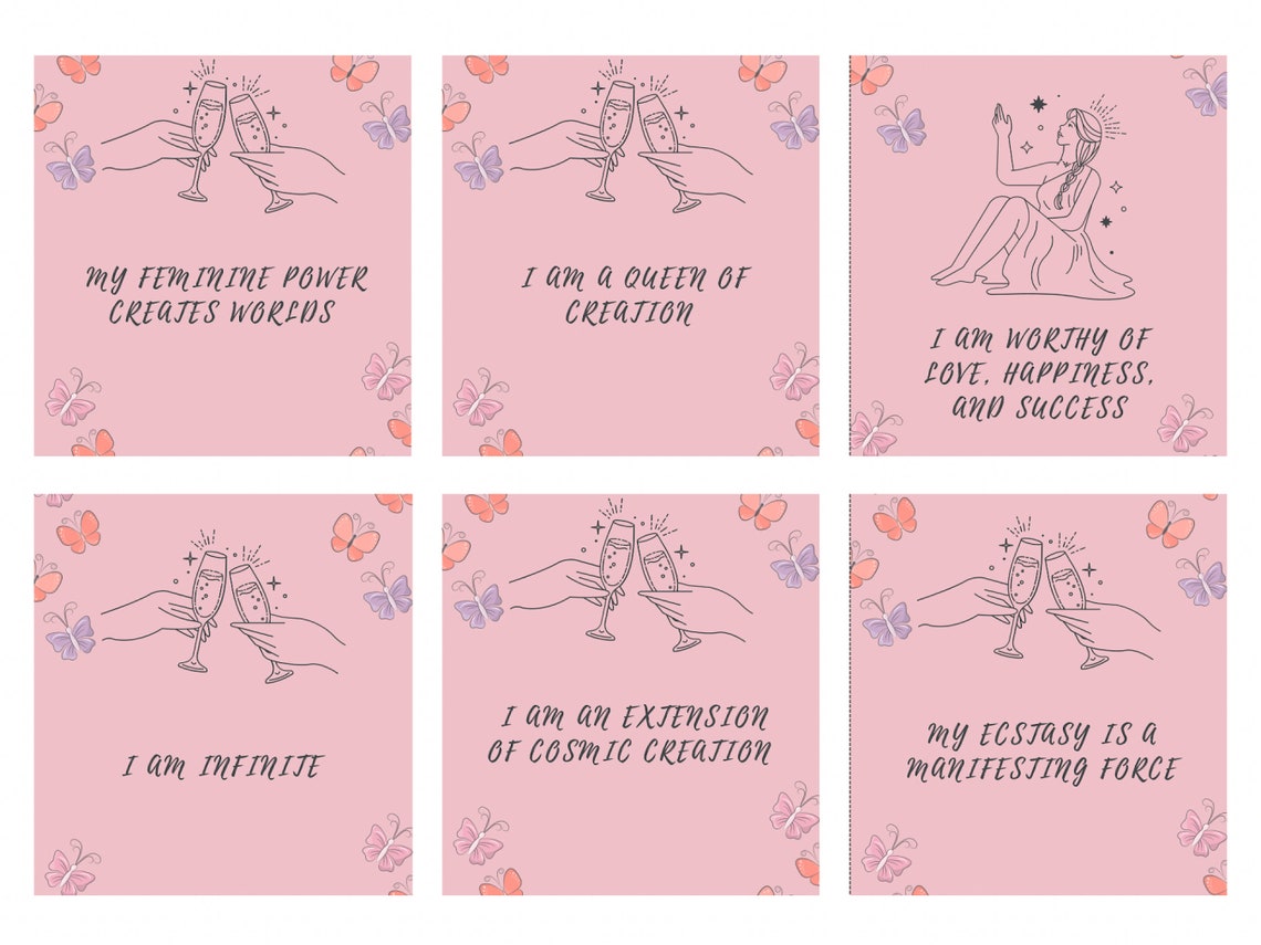 Divine Goddess Affirmation Cards / PDF / PNG Files/ Digital Download ...