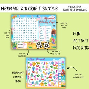 Mermaid Craft for Kids / Activities for Kids / Mermaid Coloring ...