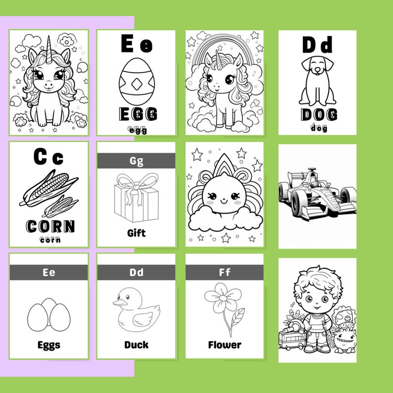 Coloring Pages for Kids Printable Bundle, 1081 Pages, Coloring Sheets ...