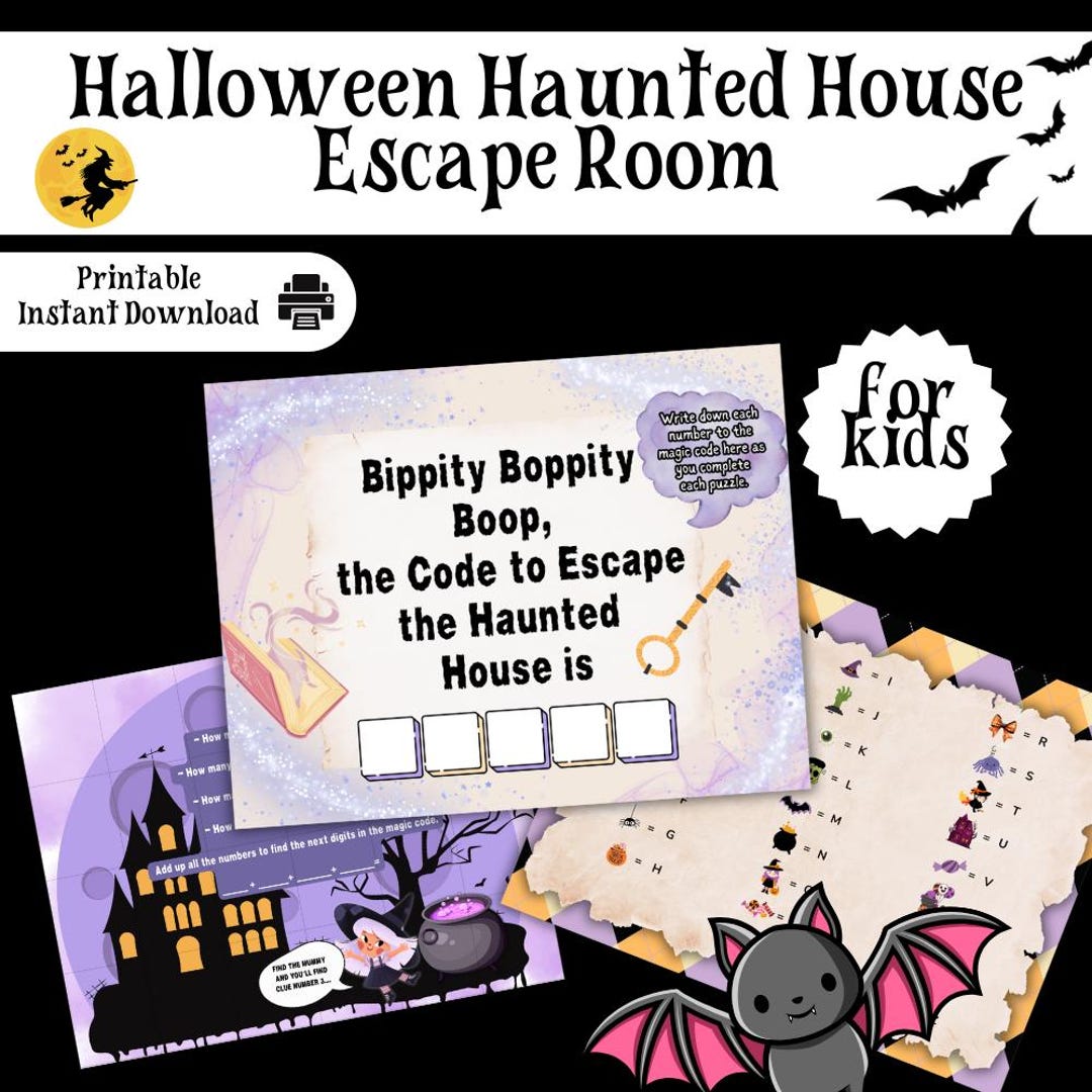 Haunted House Escape Room Printable / 28 Pages / Instant Download ...