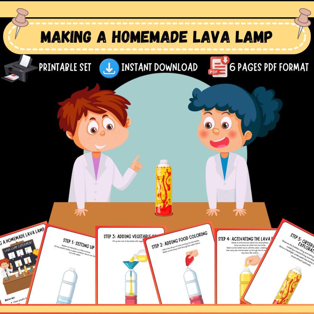 Lava Lamp Science Experiment Printable / 6 Pages / PDF / STEM ...