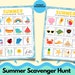 Summer Scavenger Hunt for Kids / Printable Games for Kids / PDF ...