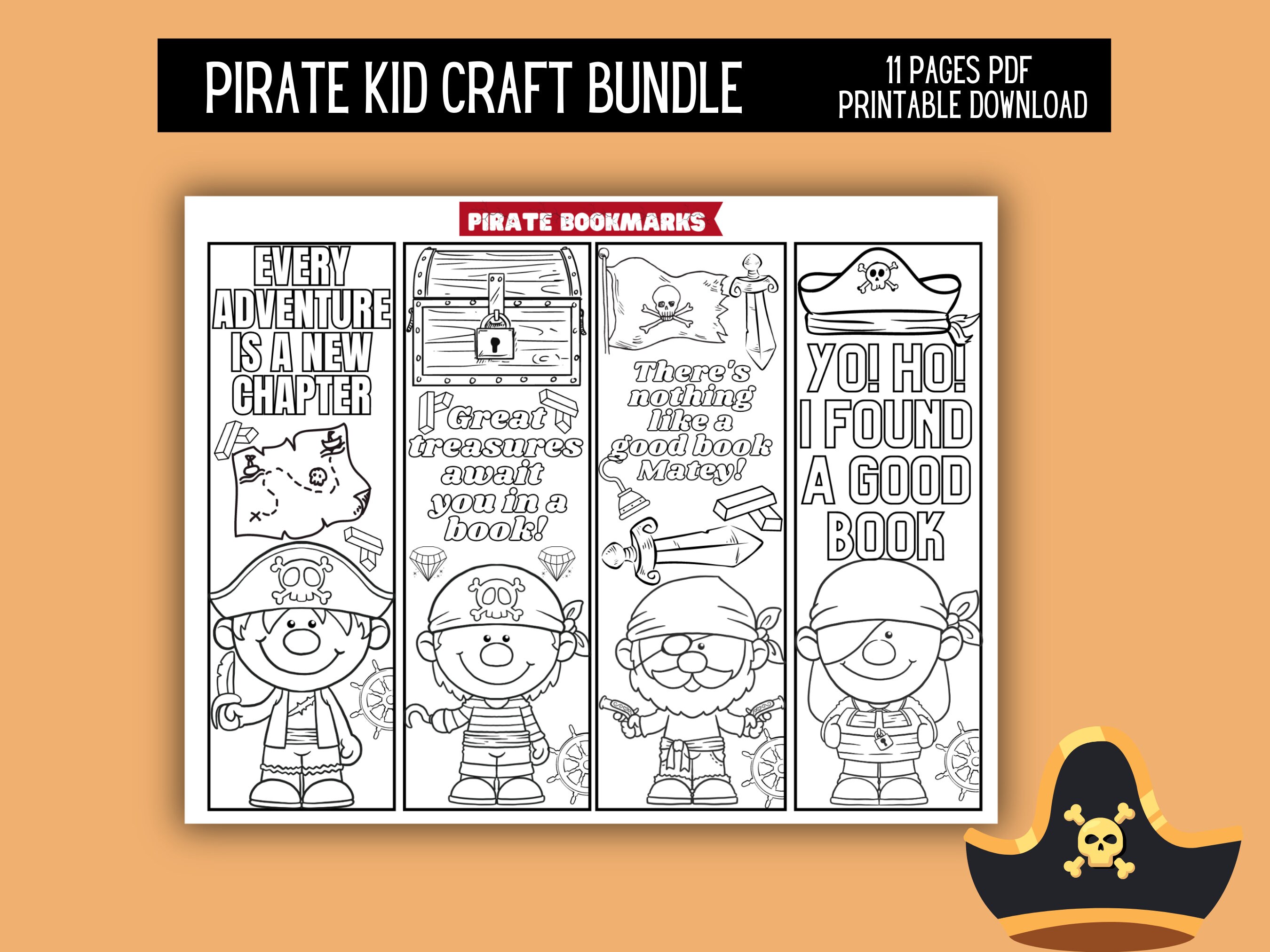 Printable Craft for Kids / Pirate Kid Craft Bundle / Activity Sheets ...