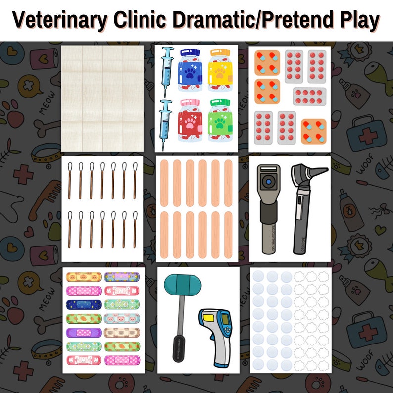 Vet Pretend Play Printables Bundle / 44 PDF Pages / Classroom / Pretend ...