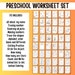 Preschool Worksheets Set / Printable / 50 Pages / Orange / Kindergarten ...