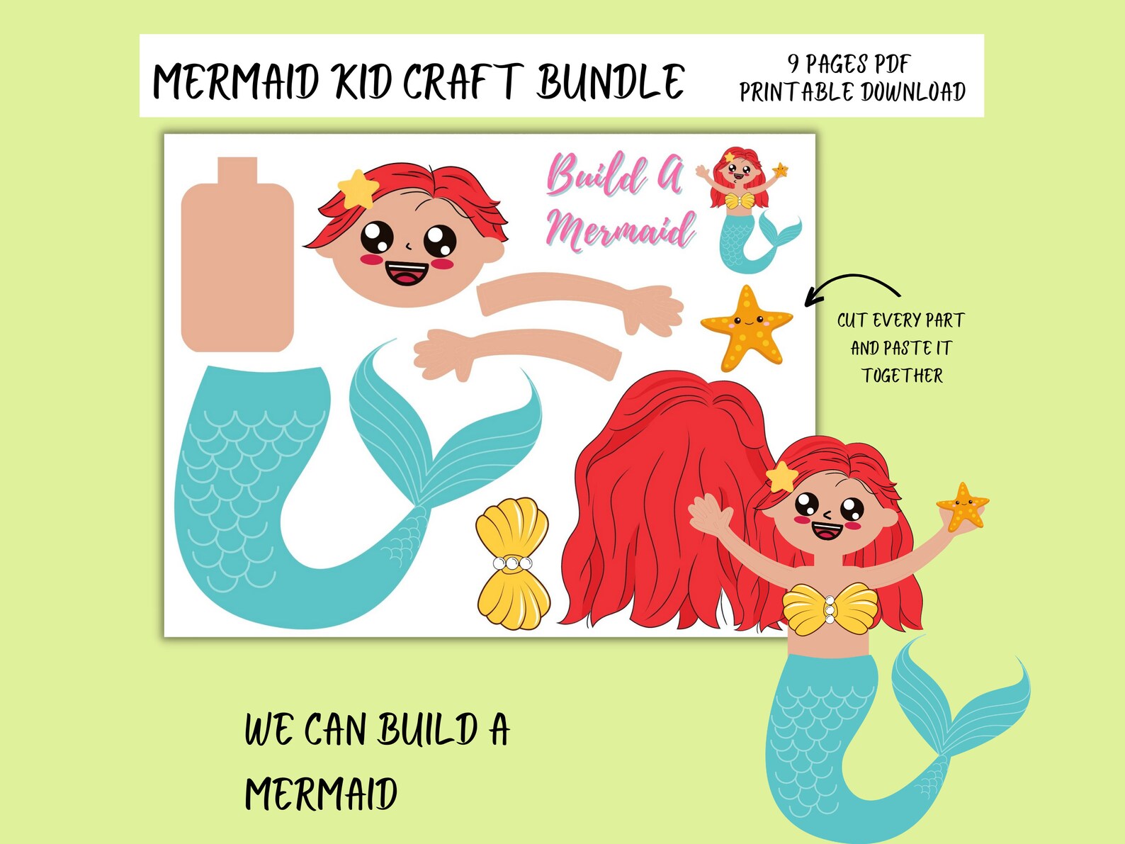 Mermaid Craft for Kids / Activities for Kids / Mermaid Coloring ...