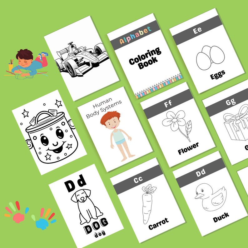 Coloring Pages for Kids Printable Bundle, 1081 Pages, Coloring Sheets ...