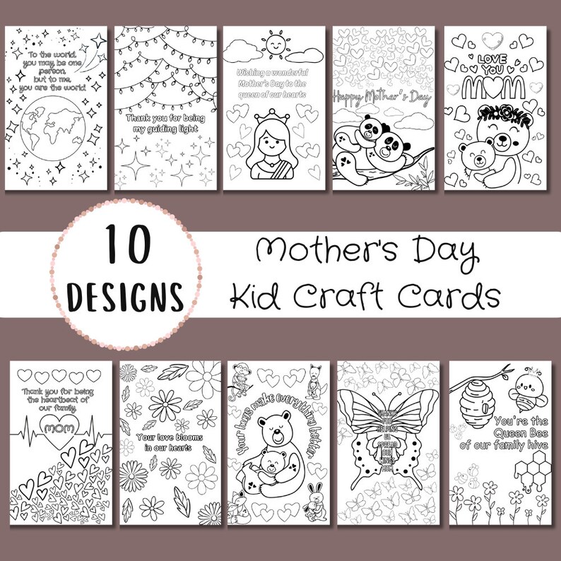 Mother's Day Printable PDF Activities Bundle for Kids Fun and Creative ...