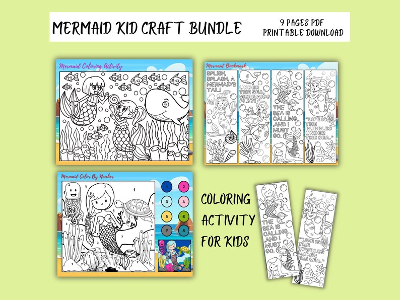 Mermaid Craft for Kids / Activities for Kids / Mermaid Coloring ...