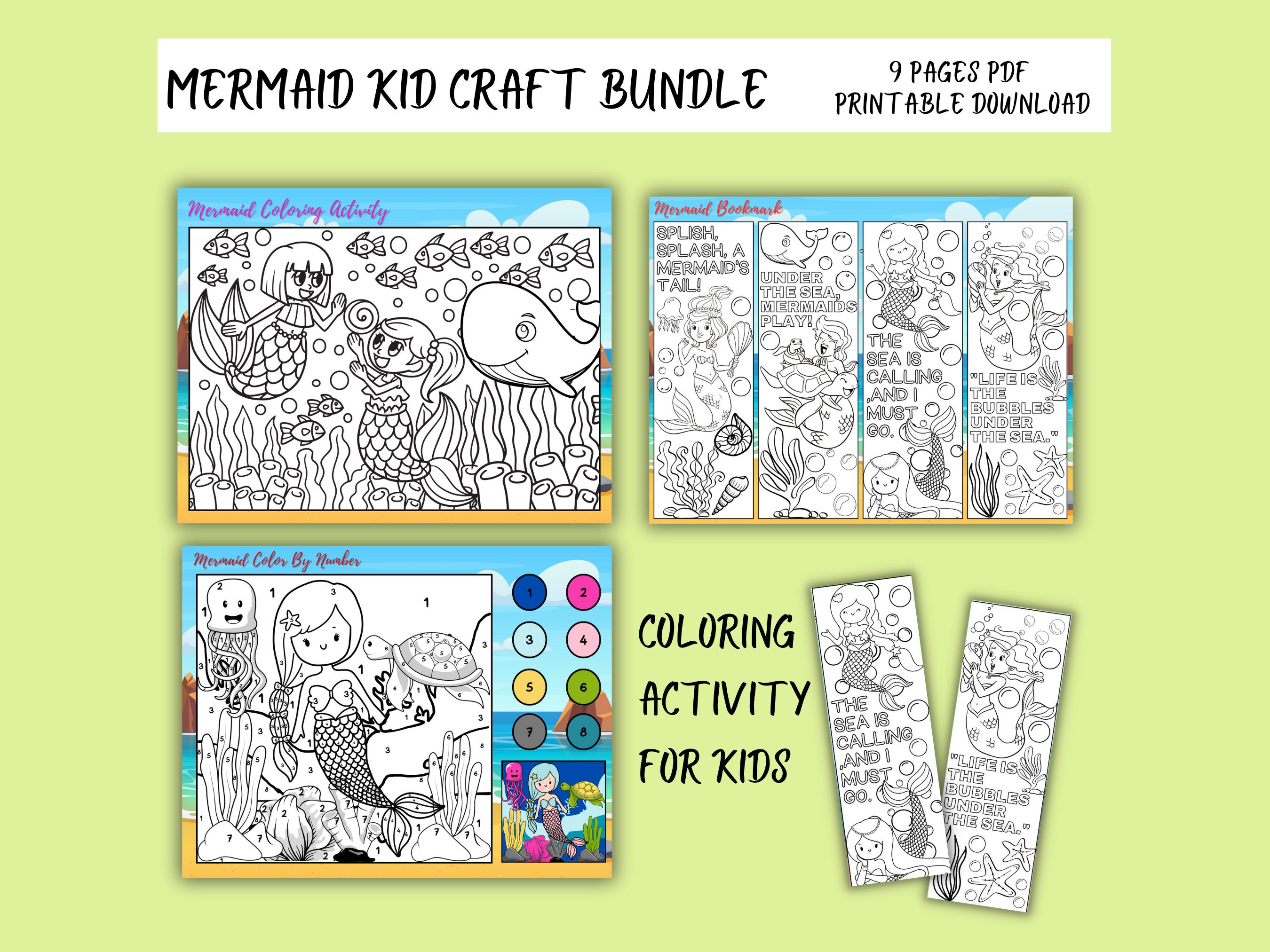 Mermaid Craft for Kids / Activities for Kids / Mermaid Coloring ...