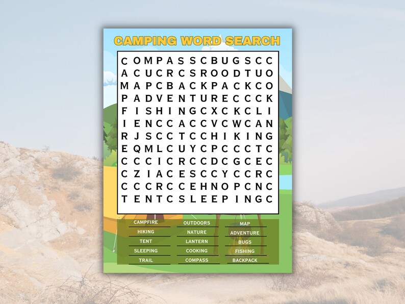 Camping Games Printable for Kids / Kids Summer Activities / 3 PDF Pages ...