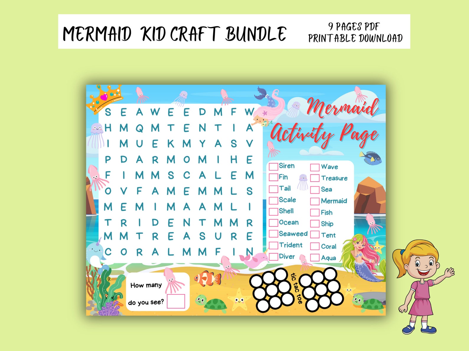 Mermaid Craft for Kids / Activities for Kids / Mermaid Coloring ...
