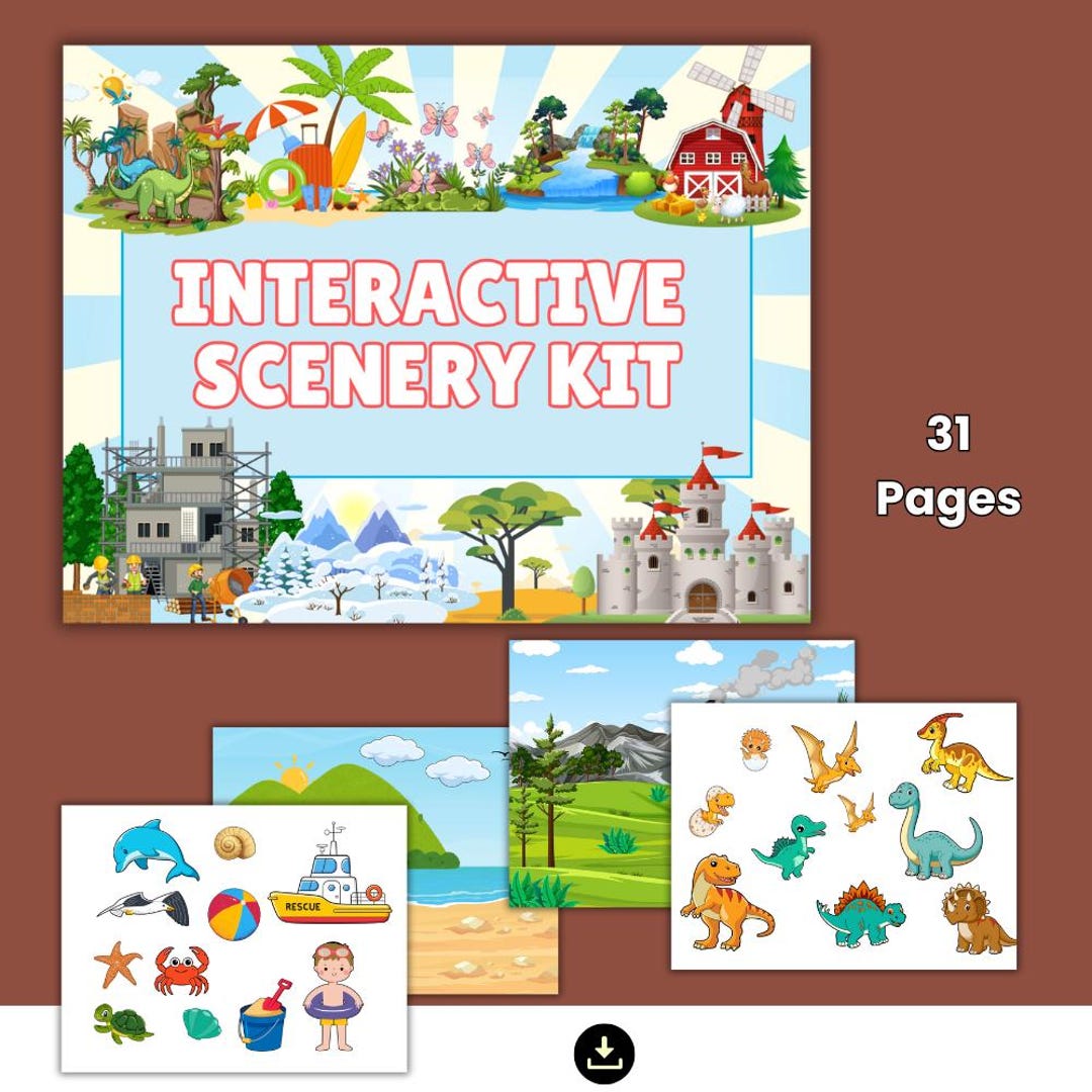 Interactive Scenery Printable / for Kids / Cut and Paste Scenery ...
