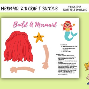 Mermaid Craft for Kids / Activities for Kids / Mermaid Coloring ...