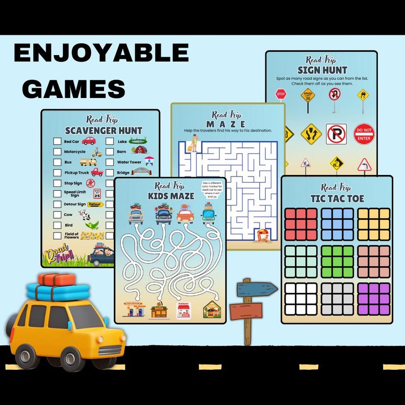 Road Trip Activity / Printable Activities for Kids During Road Trips ...