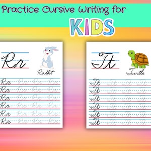 Practice Cursive Writing for Kids / Printable/ 27 Pages / PDF / Kids ...