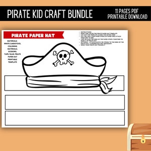 Printable Craft for Kids / Pirate Kid Craft Bundle / Activity Sheets ...