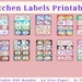 Kitchen Labels Printable / Colorful Abstract / Editable on Canva / PDF ...