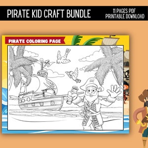 Printable Craft for Kids / Pirate Kid Craft Bundle / Activity Sheets ...