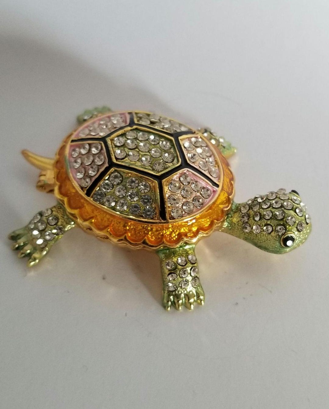 Turtle Jewelry Box Turtle Collection Handcrafted Box / Figurine Jewelry ...