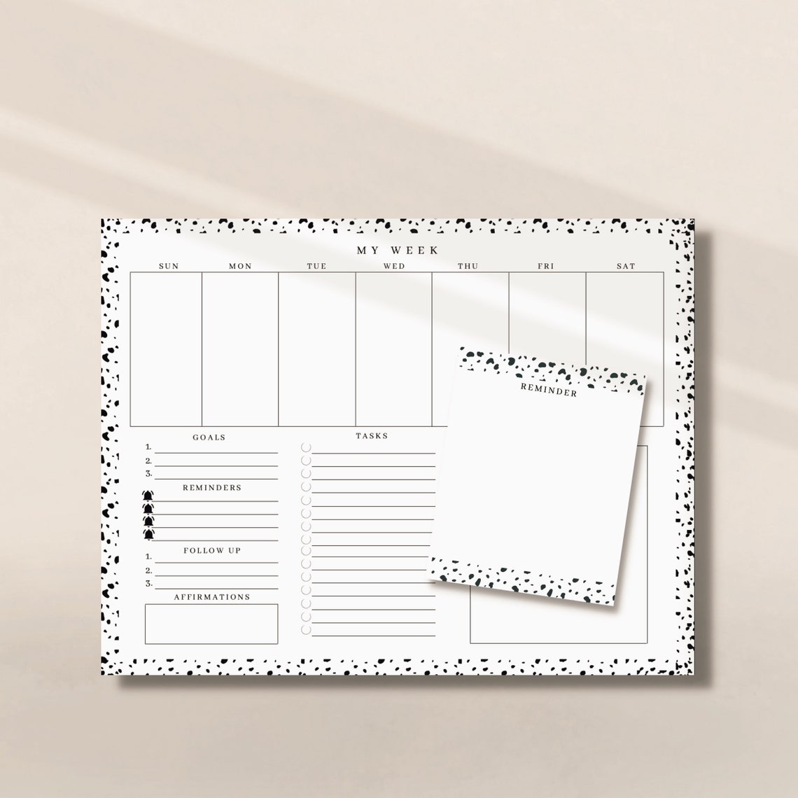 Cow Print Matching Weekly Planner Notepad Set Weekly Planner - Etsy