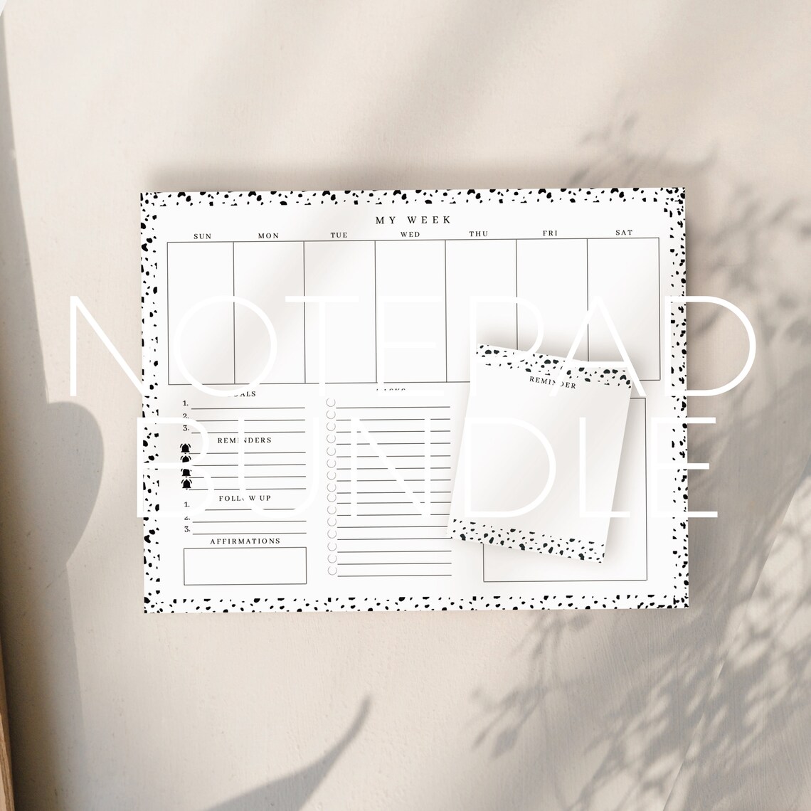 Cow Print Matching Weekly Planner Notepad Set Weekly Planner - Etsy