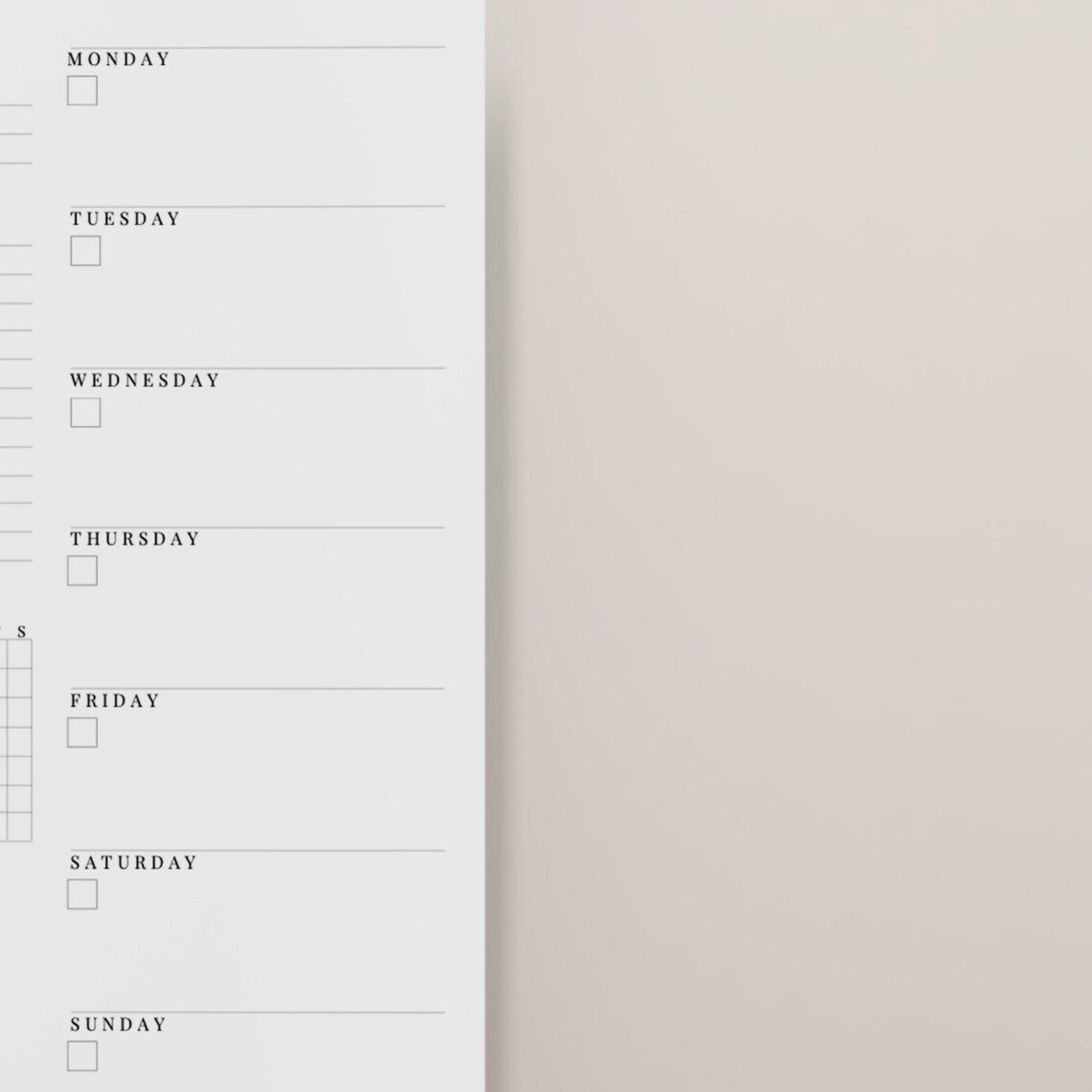 Minimalist Weekly Planner Notepad Weekly Planner Schedule - Etsy