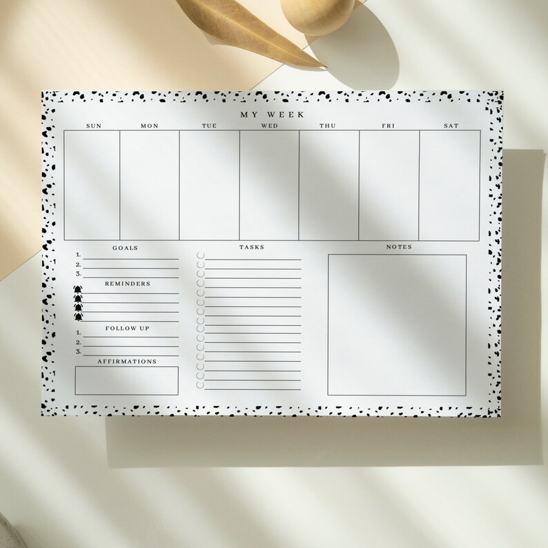 Cow Print Matching Weekly Planner Notepad Set | Weekly Planner ...