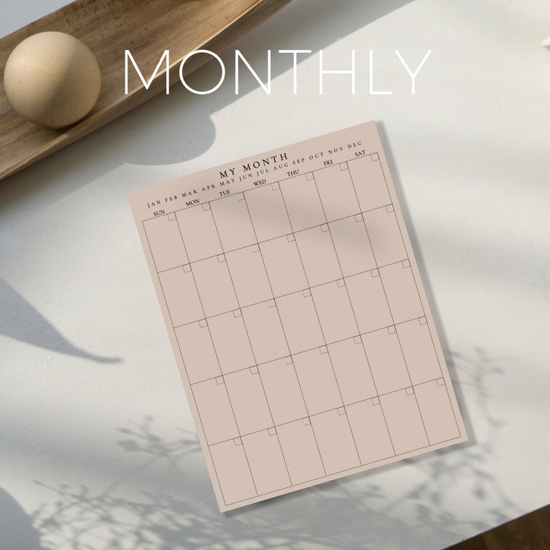Neutral Daily Weekly and Monthly Notepad Planners - Etsy