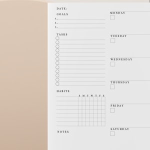 Minimalist Weekly Planner Notepad | Weekly Planner | Schedule | Neutral ...