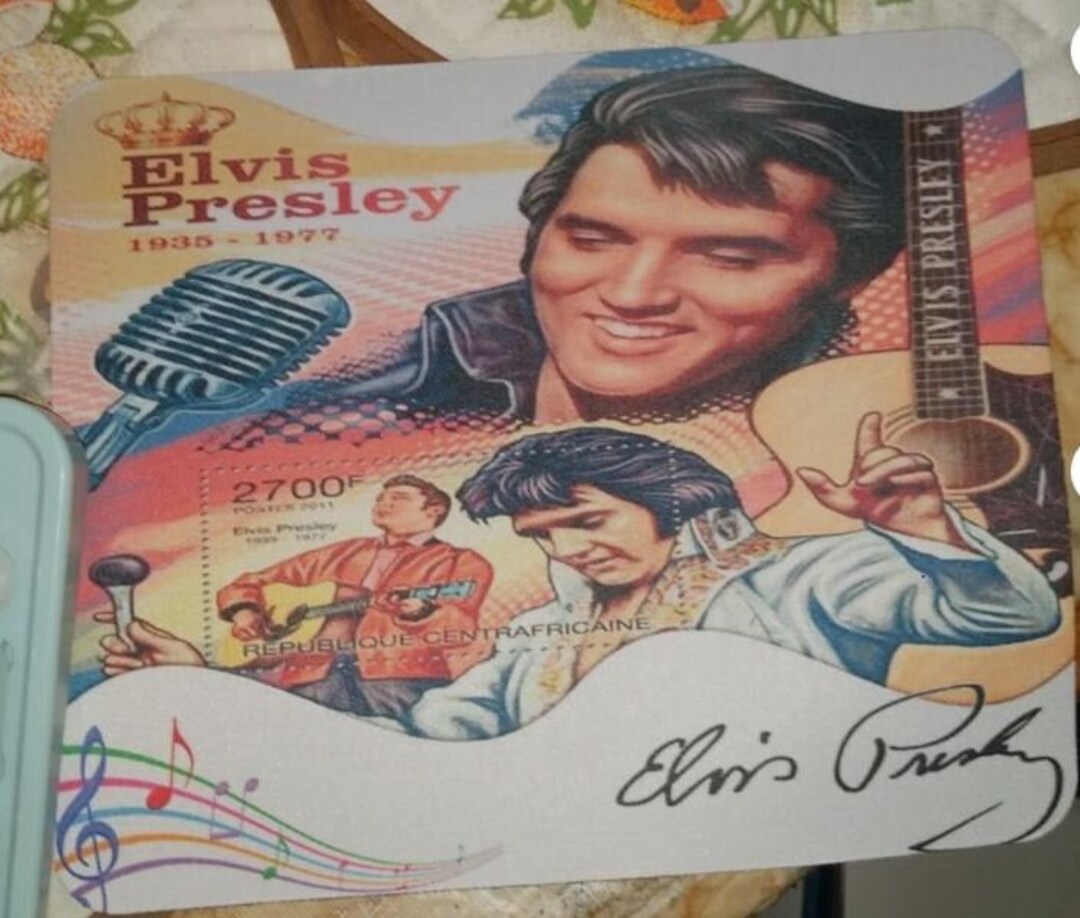 Elvis* "through the Years" Computer Mouse Pad + Elvis Photo Magnet - Etsy