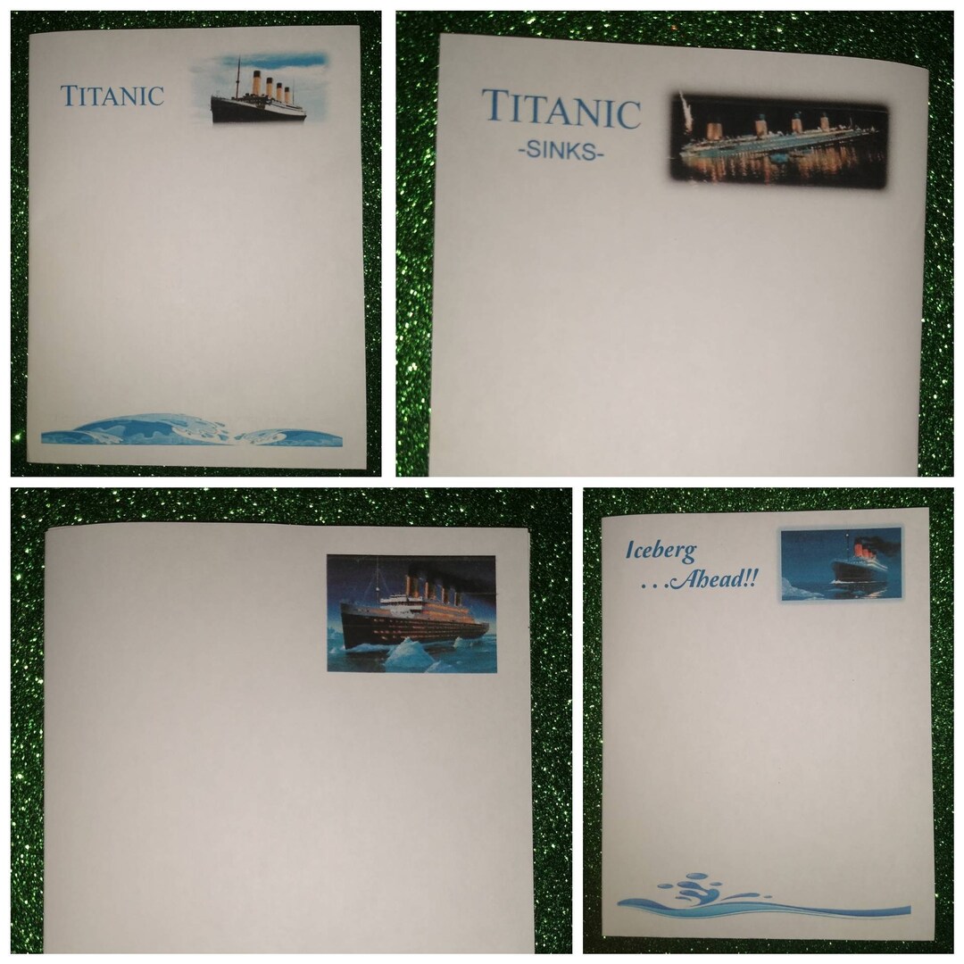 Titanic Theme Note Pads Different Pictures - Set of 4 + Titanic Magnet ...