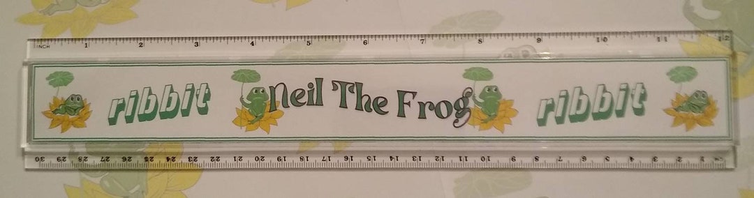 Neil the Frog Theme Acrylic 12" Photo Ruler - Inches & Metrics - Etsy
