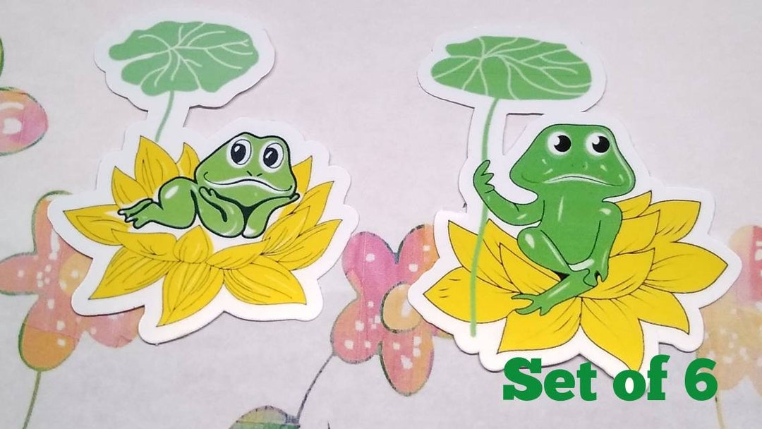Neil the Frog Sticker Pack - Set of 4 Ea. - Etsy