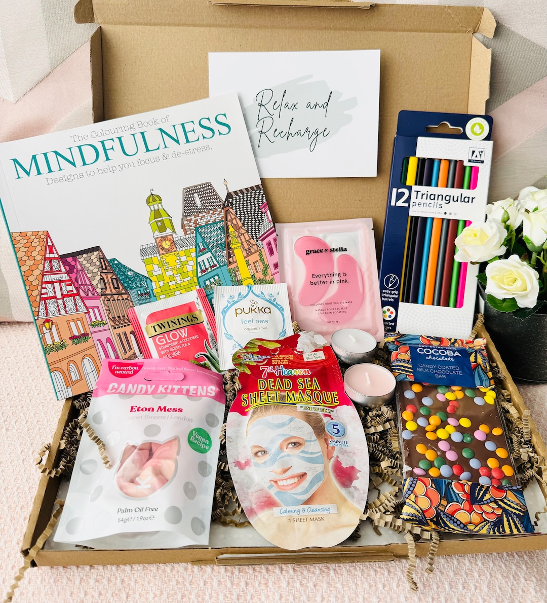 Distraction Gift Box - Colouring Letterbox Gift for Her - Mental Health ...