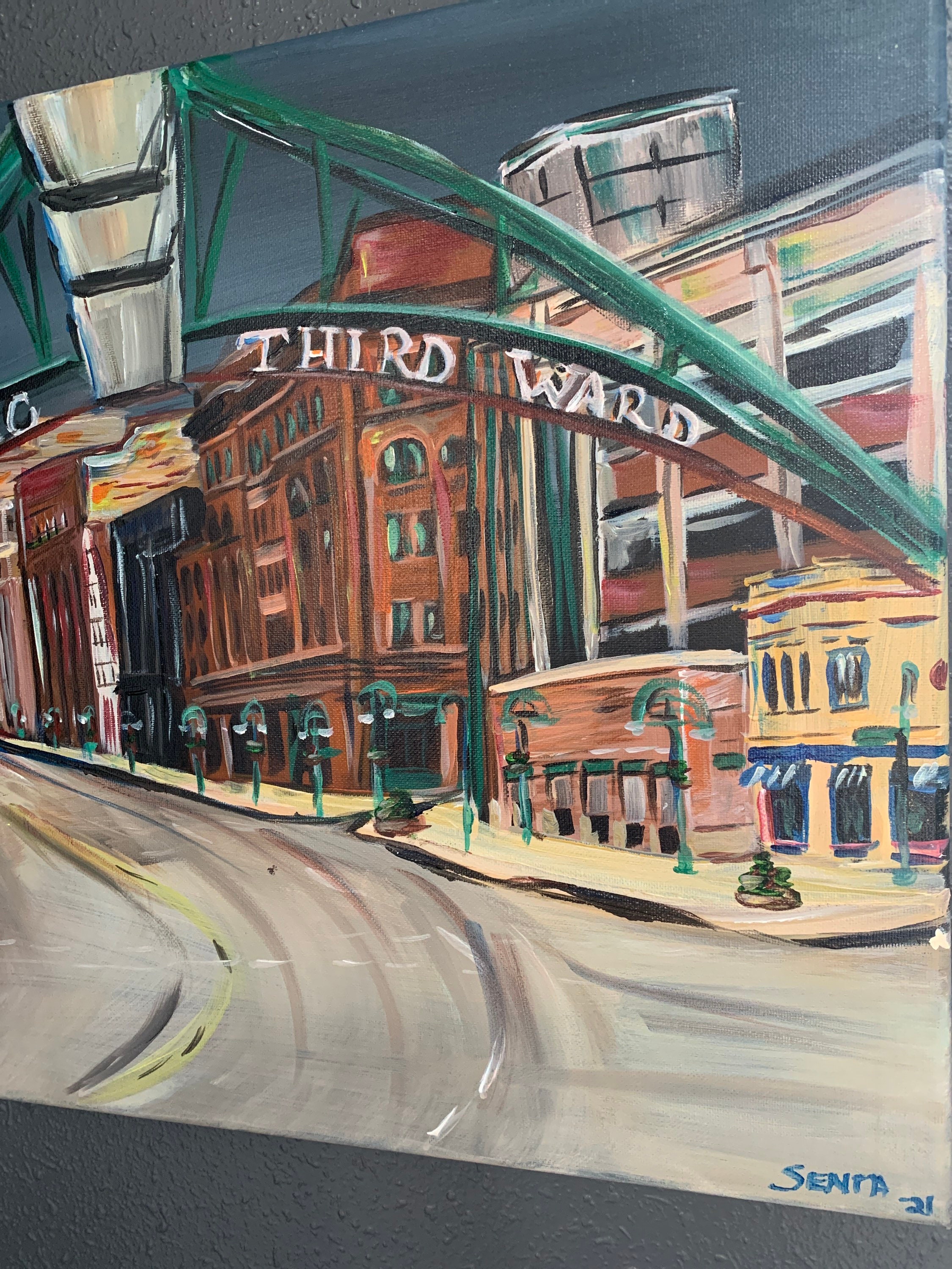 Downtown Milwaukee Painting| Milwaukee's Third Ward | Framed 16x20 ...
