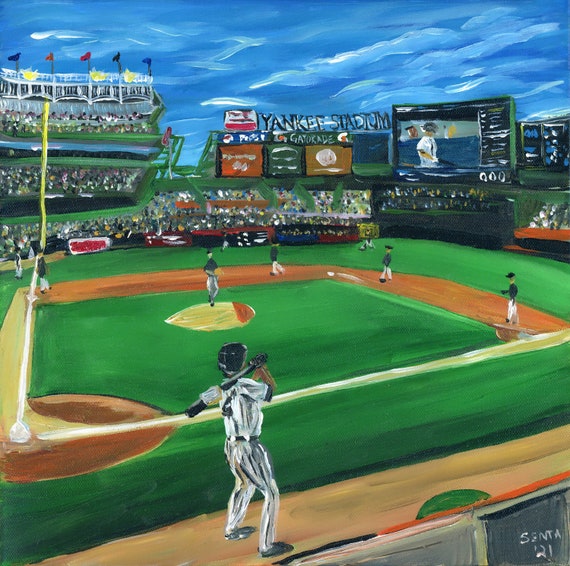 New York Yankees Art Original Stadium Giclee Print New York - Etsy