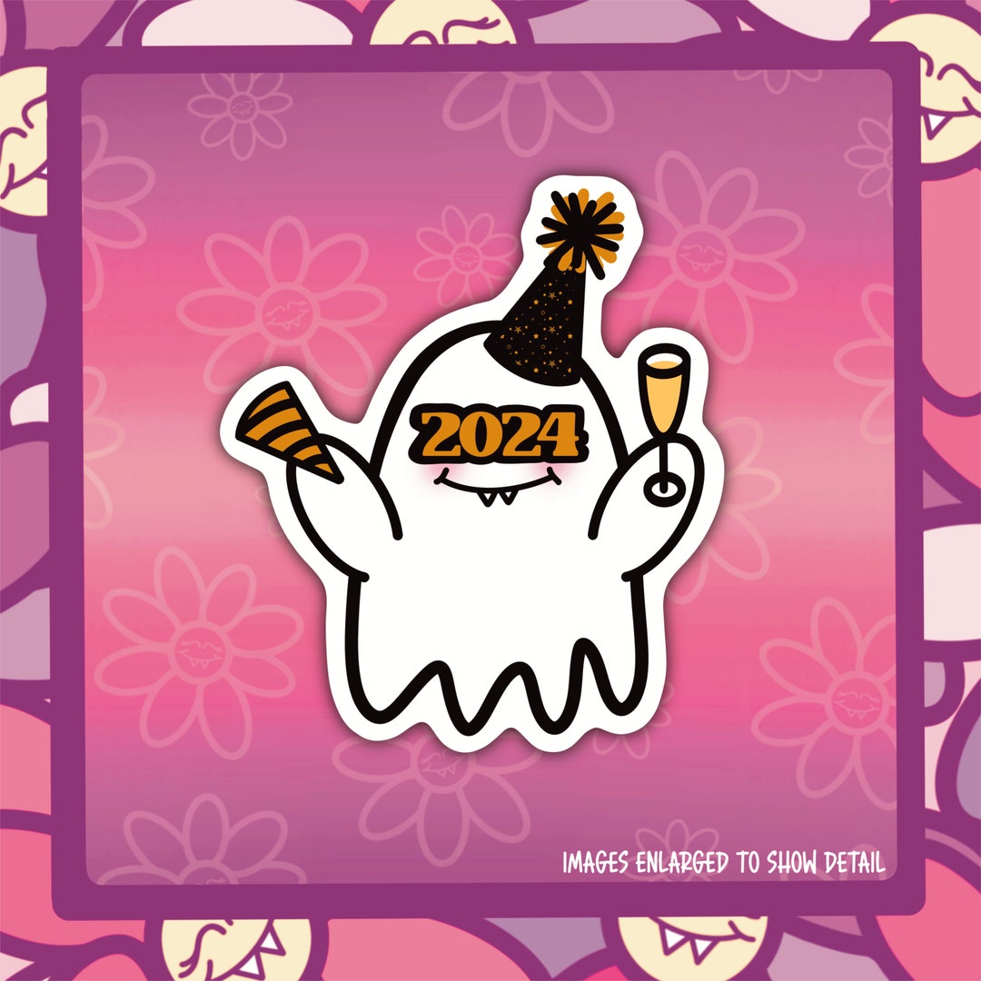 New Years 2024 Vamp Ghostie Vinyl Sticker - Etsy
