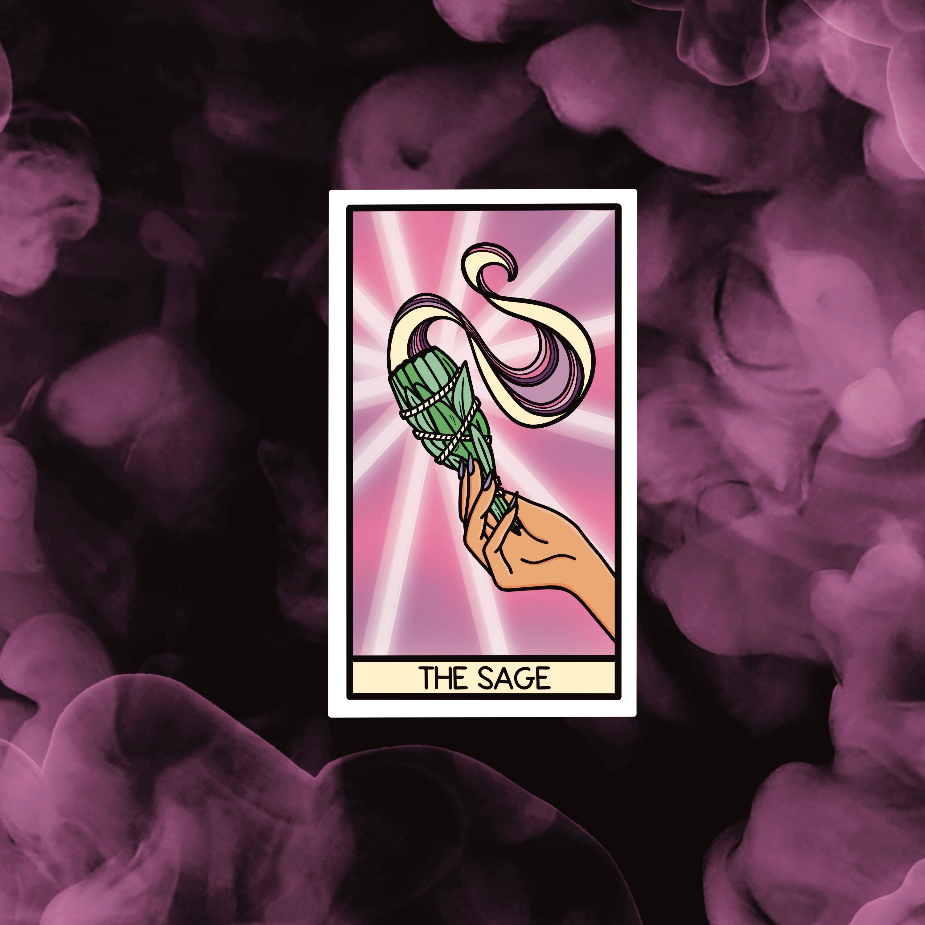 The Sage Tarot Card Vinyl Sticker - Etsy